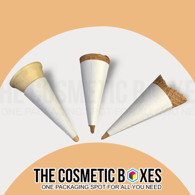 Waffle Cone Sleeves - Snowdon Ice Cream Cones - The Cosmetic Boxes UK