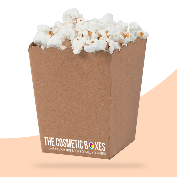 Custom Kraft Popcorn Boxes - Kraft Paper Popcorn Boxes - The Cosmetic ...
